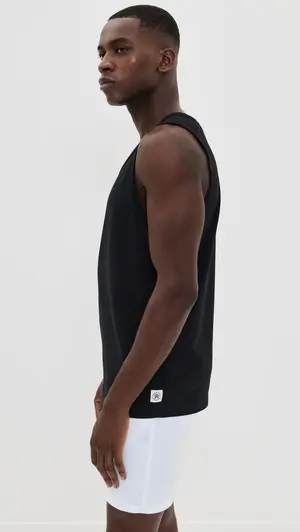 Reigning Champ Lightweight Jersey Slim Tank Top - Black