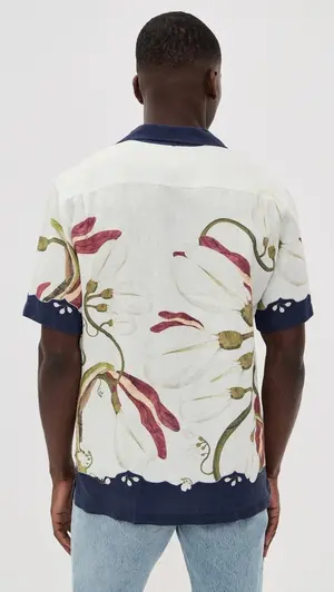 Orlebar Brown Maitan Orchis Shirt - Night Iris