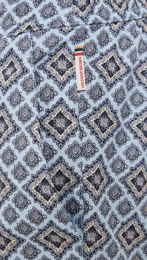Orlebar Brown Bulldog Drawcord Paisley Swim Shorts - Wave Blue