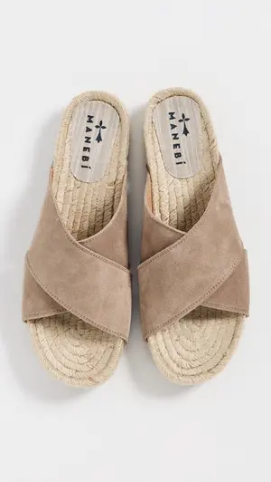 Manebí Crossed Band Espadrille Sandals