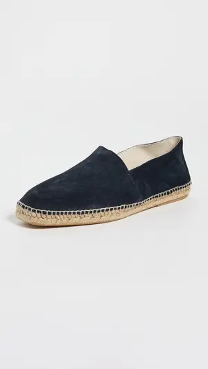Manebí Suede Square Toe Espadrilles - Suede Patriot Blue