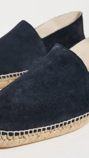 Manebí Suede Square Toe Espadrilles - Suede Patriot Blue