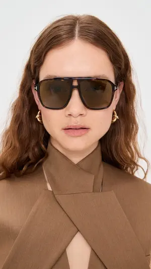 TOM FORD Autari Aviator Sunglasses
