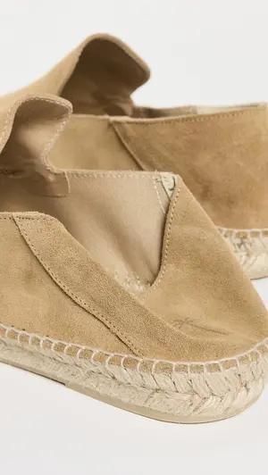 Manebí Suede Espadrilles - Suede Washed Beige