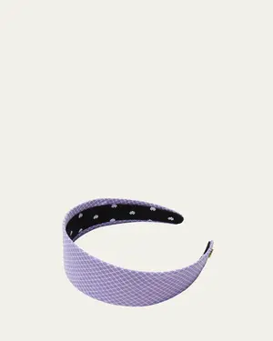 Lele Sadoughi Brigitte Seersucker Headband - Cloudy Sky
