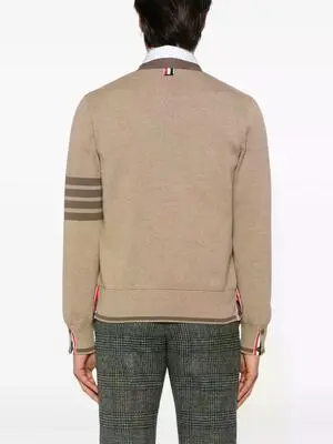 Thom Browne 4-bar Stripe Cotton Cardigan - Brown