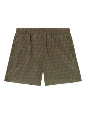DIESEL® Monogrammed Swim Shorts - Green