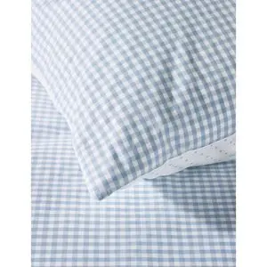 THE WHITE COMPANY Reversible Gingham Cotton Bed Set