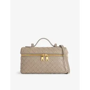 Bottega Veneta Leather Cross Body Bag - Limestone-gold