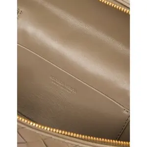 Bottega Veneta Leather Cross Body Bag - Limestone-gold