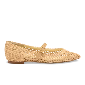 Sarah Flint Runi Mary Jane Flats - Almond Raffia