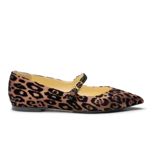 Sarah Flint SARAH FLINT Runi Mary Jane Flats Leopard Burnout Velvet