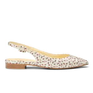 Sarah Flint Stella Slingback Flats - Sepia Floral Silk