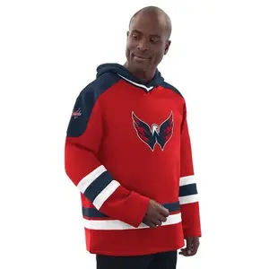 STARTER Navy Washington Capitals Hockey Pullover Hoodie