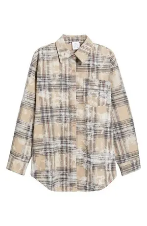 NIKKI LUND Plaid Button-up Shirt - Gray