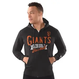 STARTER San Francisco Giants Classic Distressed Full-zip Hoodie