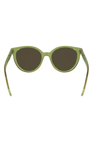 Longchamp Le Pliage 52mm Gradient Round Sunglasses - Glitter Khaki