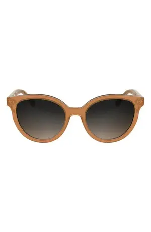 Longchamp Le Pliage 52mm Gradient Round Sunglasses Glitter Orange