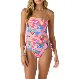 O'Neill Floral Strapless One-piece Swimsuit - Multi Colored