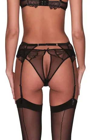 FLEUR DU MAL Sophie Mesh & Lace Cheeky Briefs