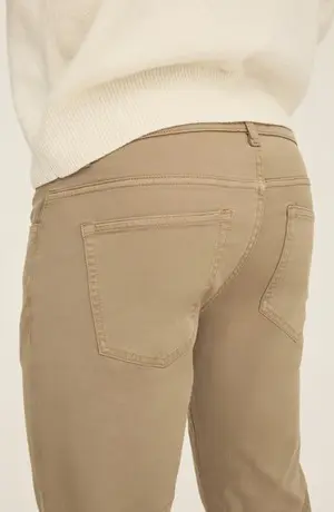 Warp + Weft Slim Fit Twill Pants - Hazelnut