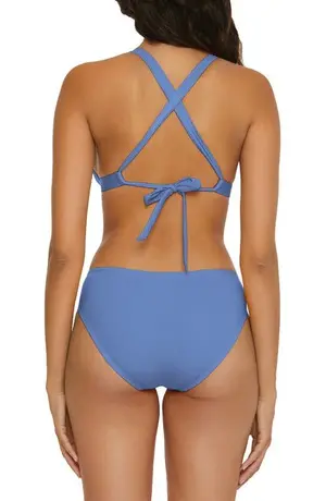 BCA BY REBECCA VIRTUE Shirred Bikini Bottom - Sky