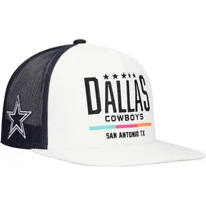 HOOEY White/ Dallas Cowboys San Antonio Trucker Snapback Hat - Navy