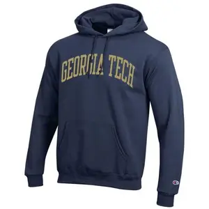 Champion Georgia Tech Yellow Jackets Basic Arch Fleece Pullover Hoodie