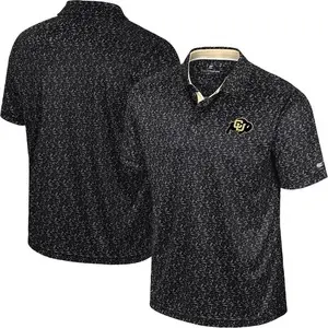 COLOSSEUM Colorado Buffaloes Sublimated Golf Polo - Black