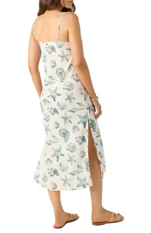 O'Neill Luana Seashell Print Midi Slipdress