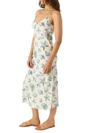 O'Neill Luana Seashell Print Midi Slipdress