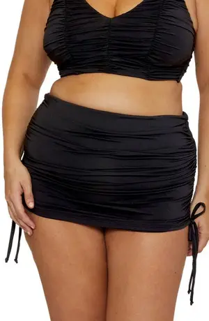 BECCA® By Rebecca Virtue Skirted Bikini Bottom - Black