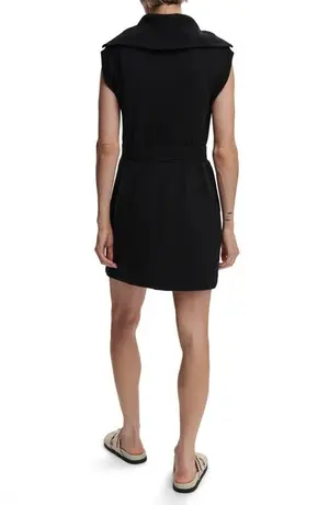 Varley Rebecca Zip Through Mini Dress - Black