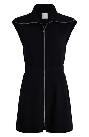 Varley Rebecca Zip Through Mini Dress - Black