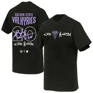 ROUND21 Kate Martin Golden State Valkyries Launch Name & Number T-shirt - Black