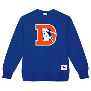 Mitchell & Ness Denver Broncos Basic Fleece Pullover Sweatshirt