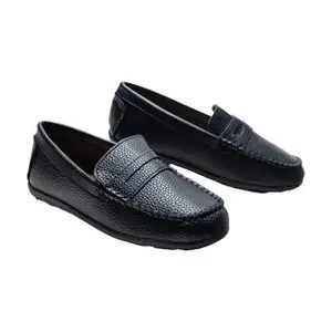 MOUSTACHE Leather Penny Loafers - Black