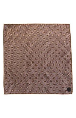 CLIFTON WILSON Diamond Jacquard Silk Pocket Square
