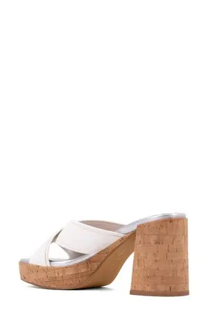 SHU SHOP Eleanor Platform Sandal - White