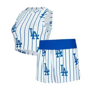 CONCEPTS SPORT Pinstripe Tank & Short Set - White
