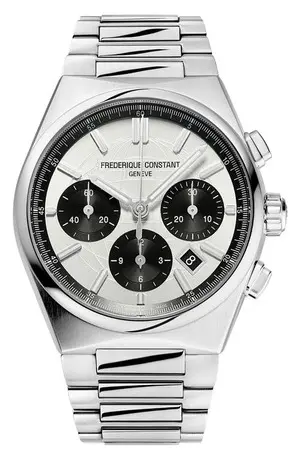 FREDERIQUE CONSTANT Highlife Chronograph Automatic Bracelet Watch - Silverone