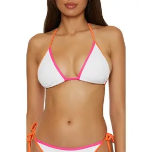 BCA BY REBECCA VIRTUE BCA Block Party Triangle Bikini Top White