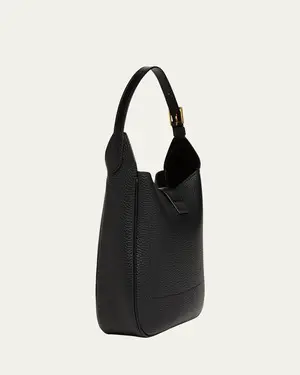 TOM FORD Monarch Small Hobo Bag In Grained Leather