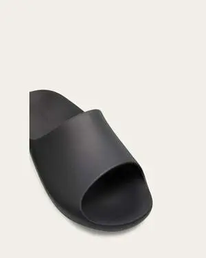 THE ROW Ama Rubber Flat Slide Sandals - Black