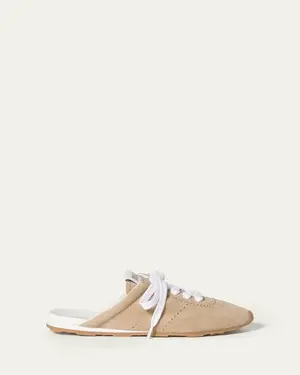 Miu Miu Suede Sneaker Mules - Deserto