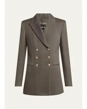 Giorgio Armani Silk-blend Double-breasted Blazer
