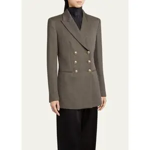 Giorgio Armani Silk-blend Double-breasted Blazer