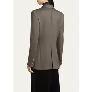 Giorgio Armani Silk-blend Double-breasted Blazer