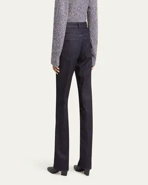 Giorgio Armani Cotton-cashmere Denim Straight-leg Trousers