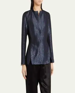 Giorgio Armani Sequin Jacquard Evening Jacket
